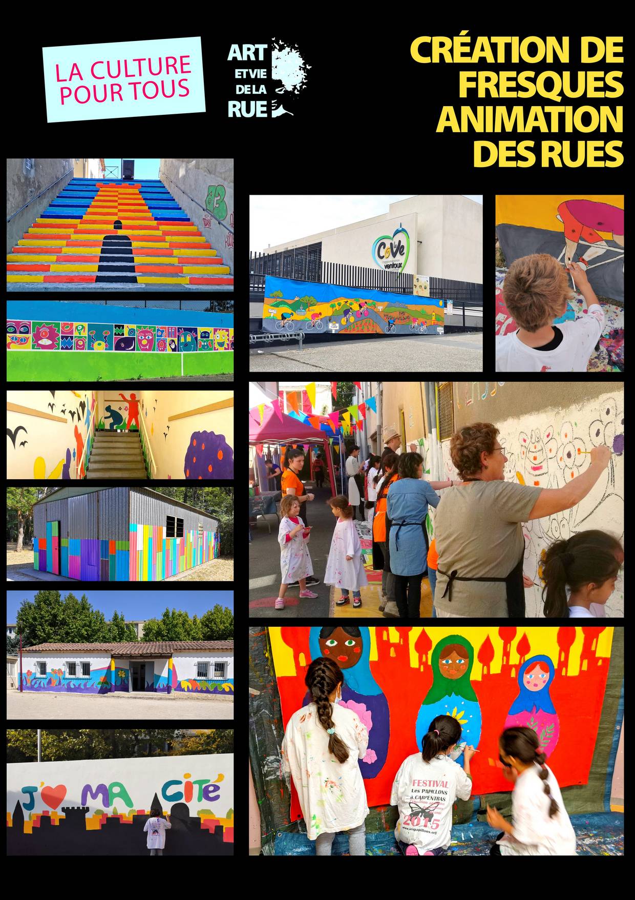 CRÉATION DE FRESQUES ET INTERVENTIONS – ART & VIE